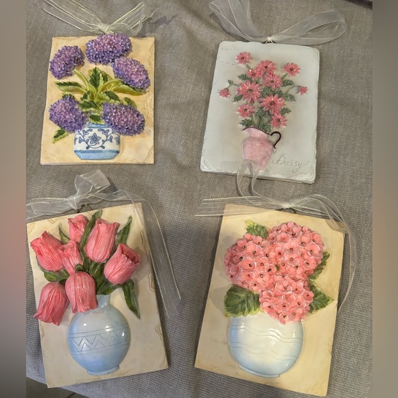 Wall Decor | Floral Decorative Plaques | Poshmark